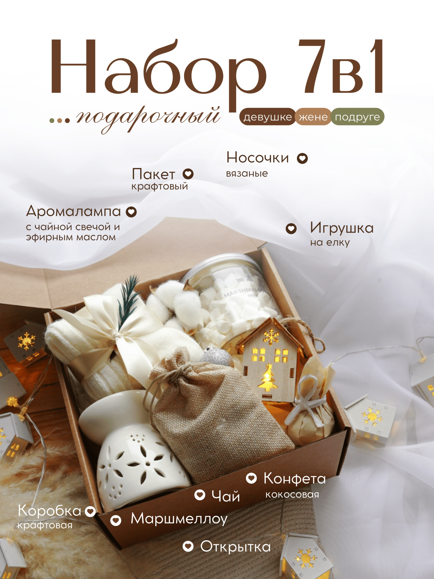 Подарочный набор "Sweet Home", подарок коллеге, маме, жене, подруге, девушке на Новый Год и Рождество