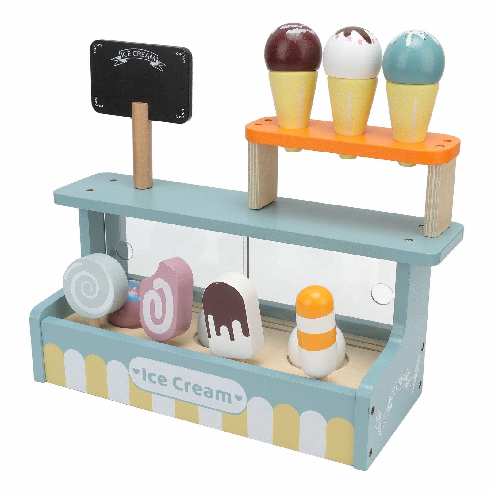 Игрушка для мороженого из качественного соснового дерева, игровая стойка для ролевых игр, для детей старше 36 месяцев