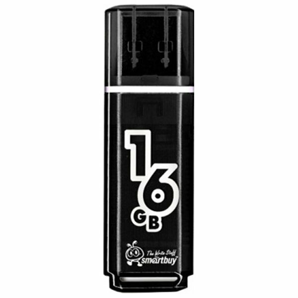 Флешка USB Smartbuy карта SB16GBGS-K 16GB GLOSSY SERIES черная