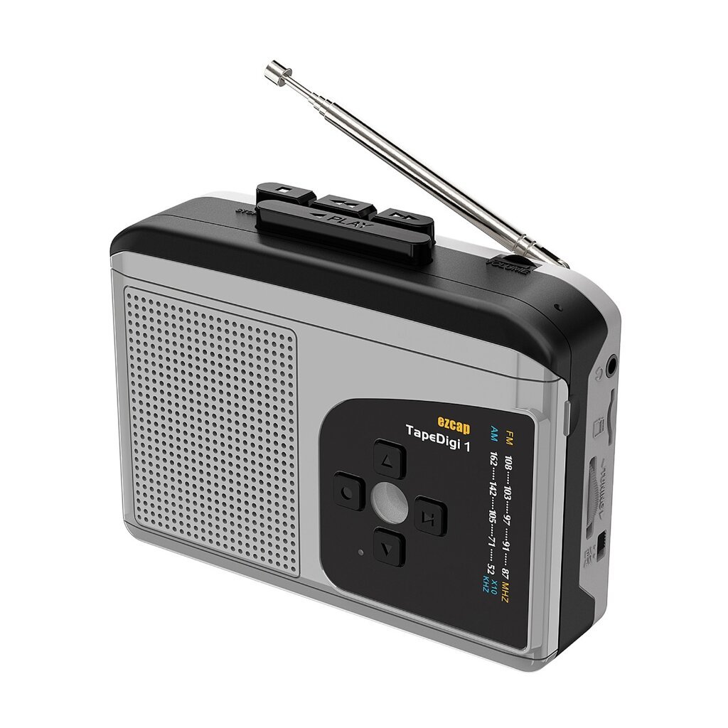 Портативный кассетный проигрыватель и Рекордер Ezcap234 с AM / FM-радио, конвертируемый в MP3 с помощью микрофонной карты Диктофона