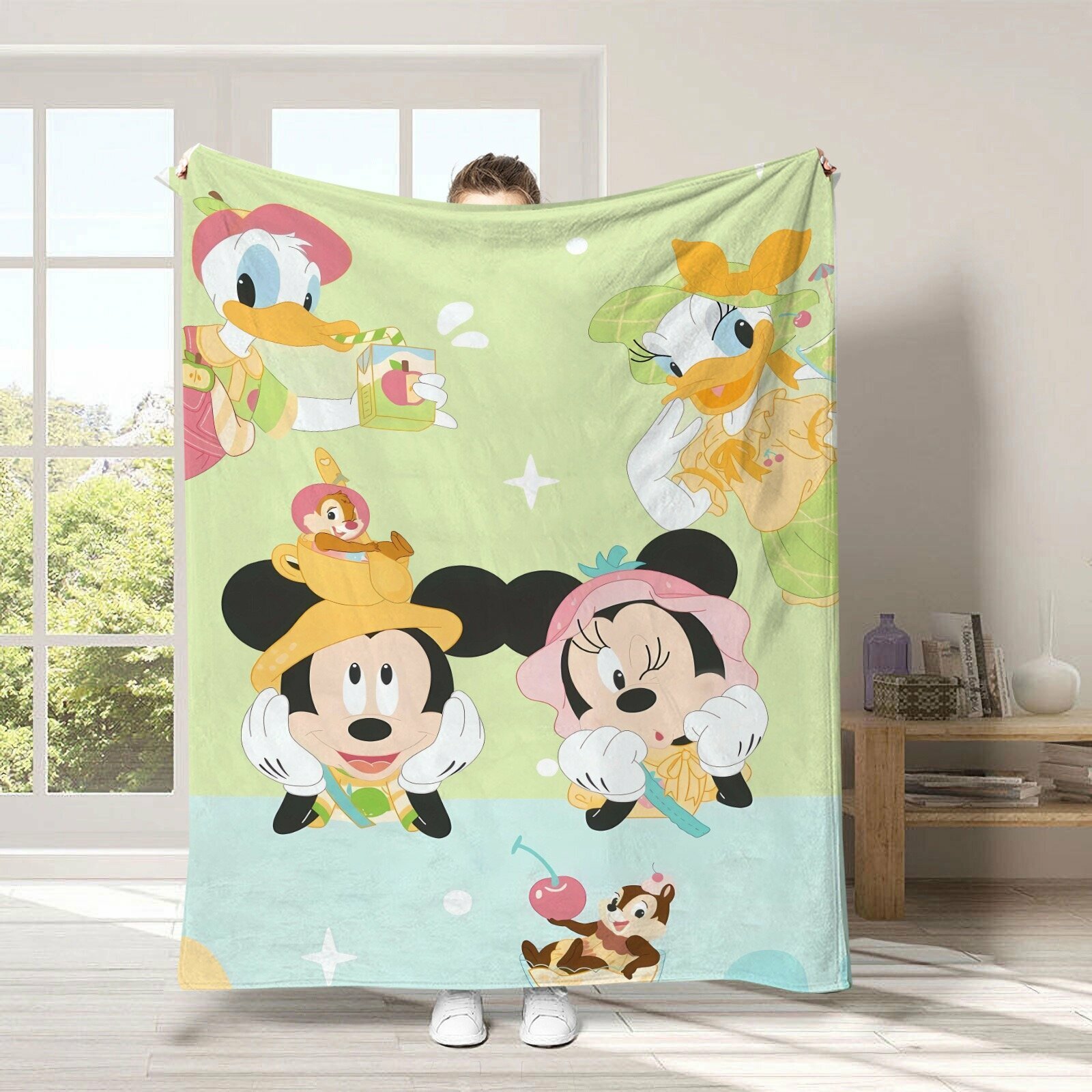 Disney Детский плед с изображением Микки Мауса, фланелевый всесезонный плюшевый плед из фланели с мультяшным принтом.