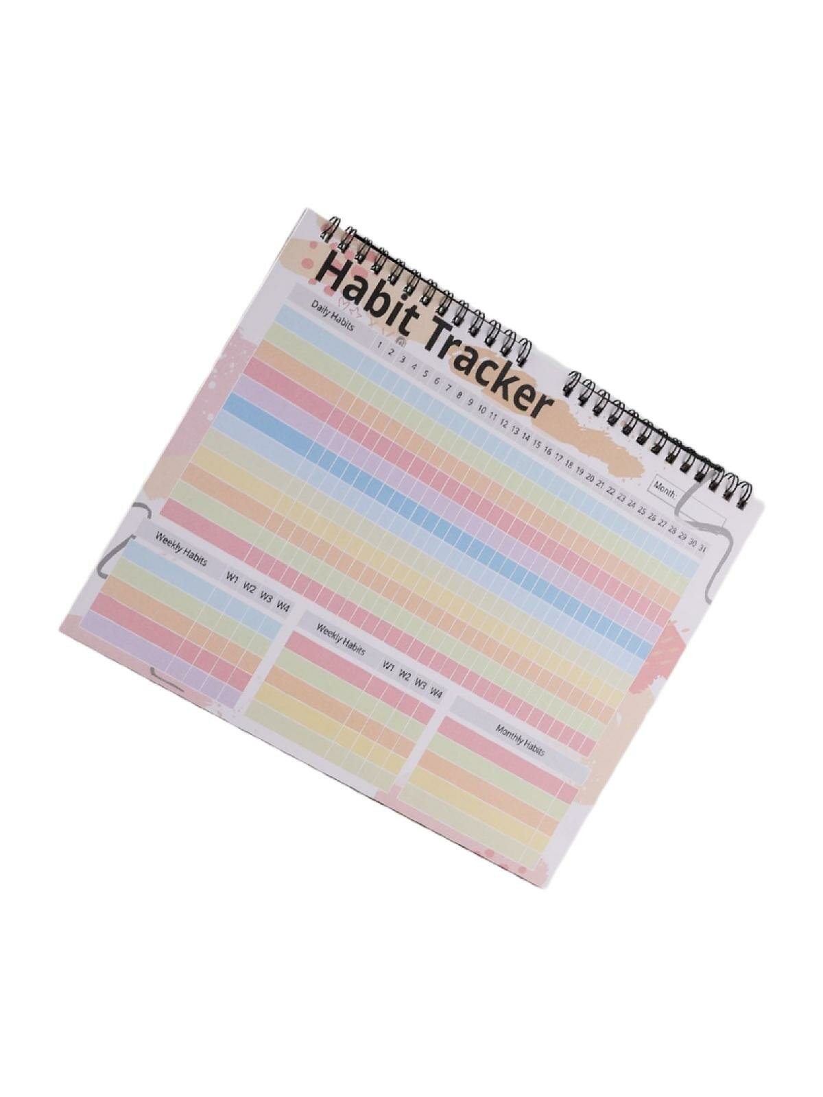 Цветной календарь для отслеживания привычек, планировщик жизни с привязкой для личностного роста
