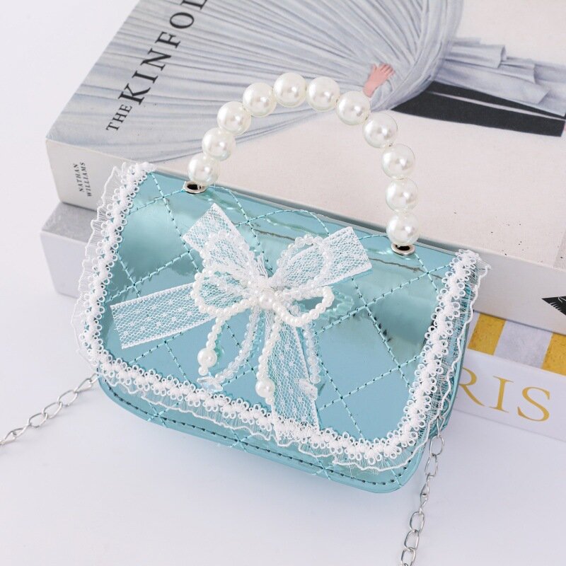 Новая стеганая сумка из PU с жемчугом, изысканная универсальная сумка принцессы, модная сумка через плечо, оптовая продажа