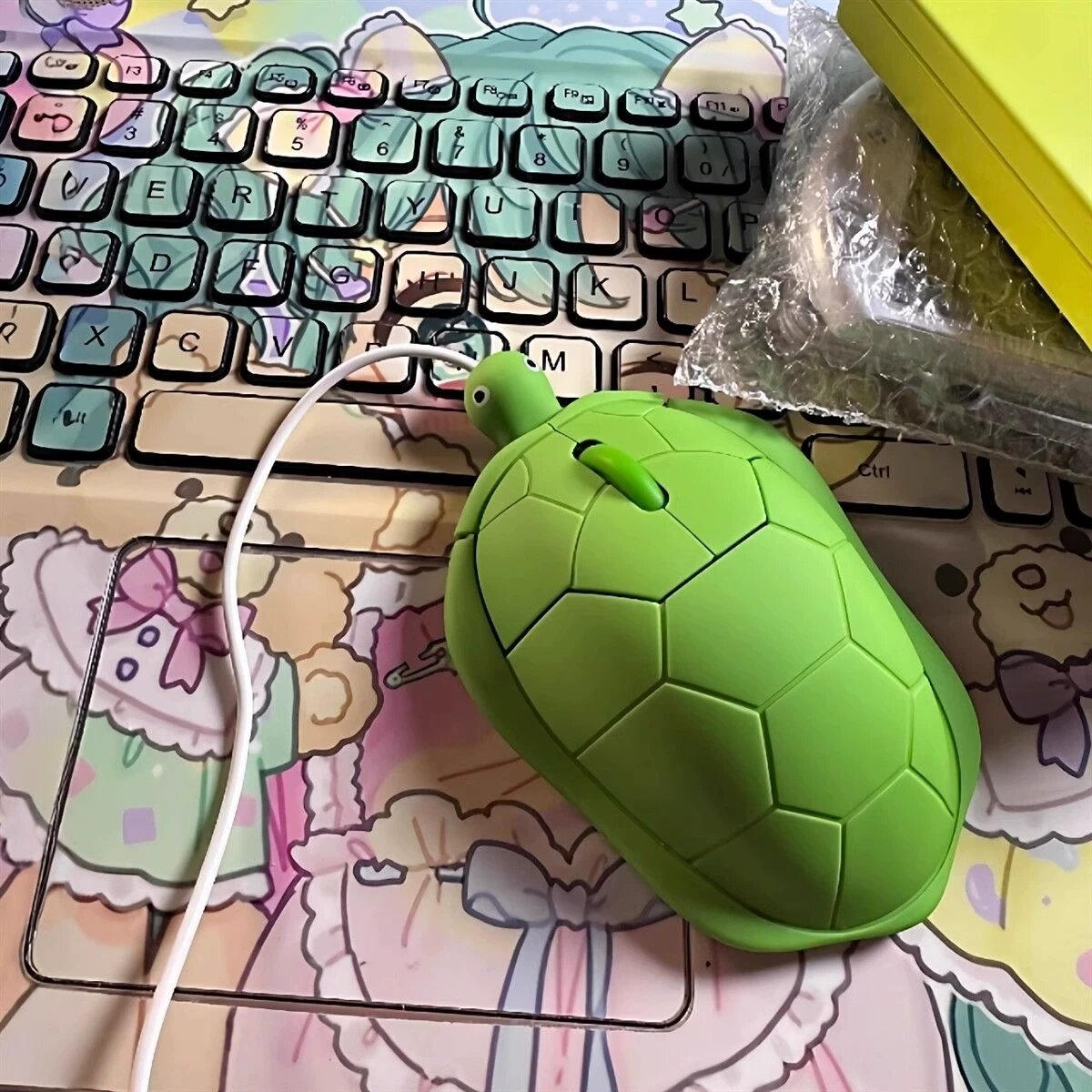 Мышь-черепашка, проводная USB-мышь для игр, беспроводная мышь, милый черепашонок, креативный подарок для друзей