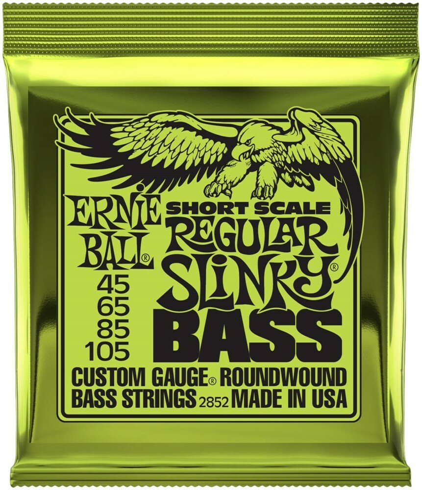 ERNIE BALL 2852 Nickel Wound Short Scale Slinky Regular 45-105 - Струны для бас-гитары
