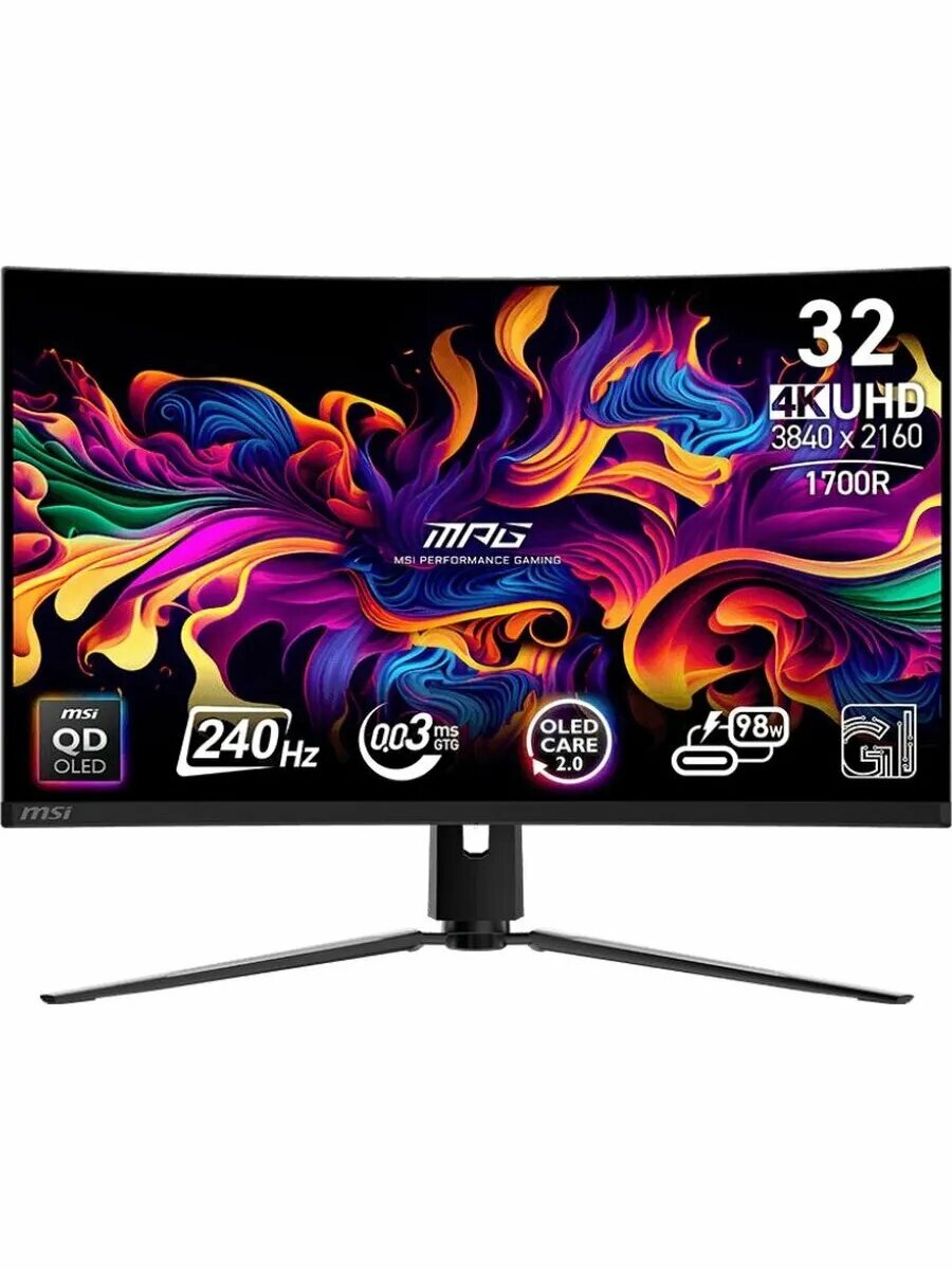 Монитор 31.5" MSI MPG 321CURX QD-OLED (9S6-3DD64T-003) черный