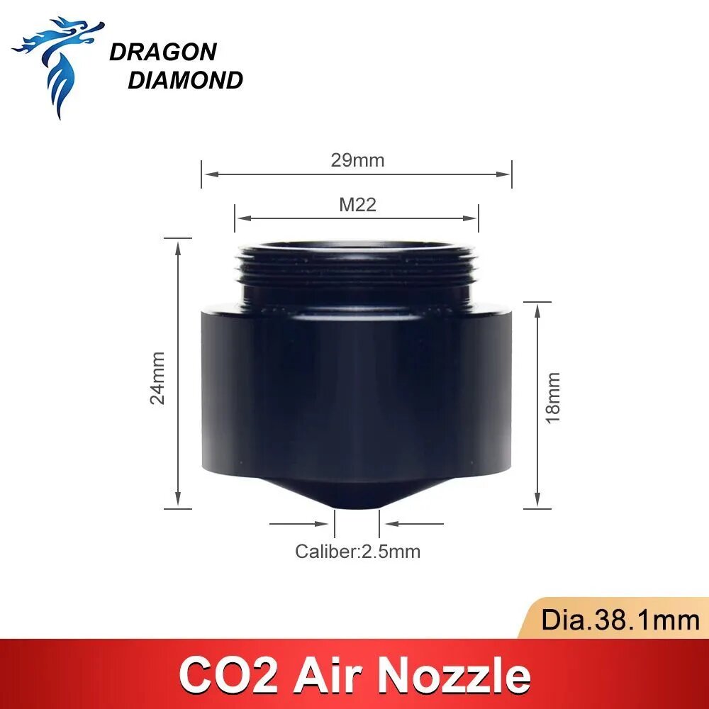 Dia.20 FL38.1mm CO2 Воздушное лазерное сопло для лазерной резки