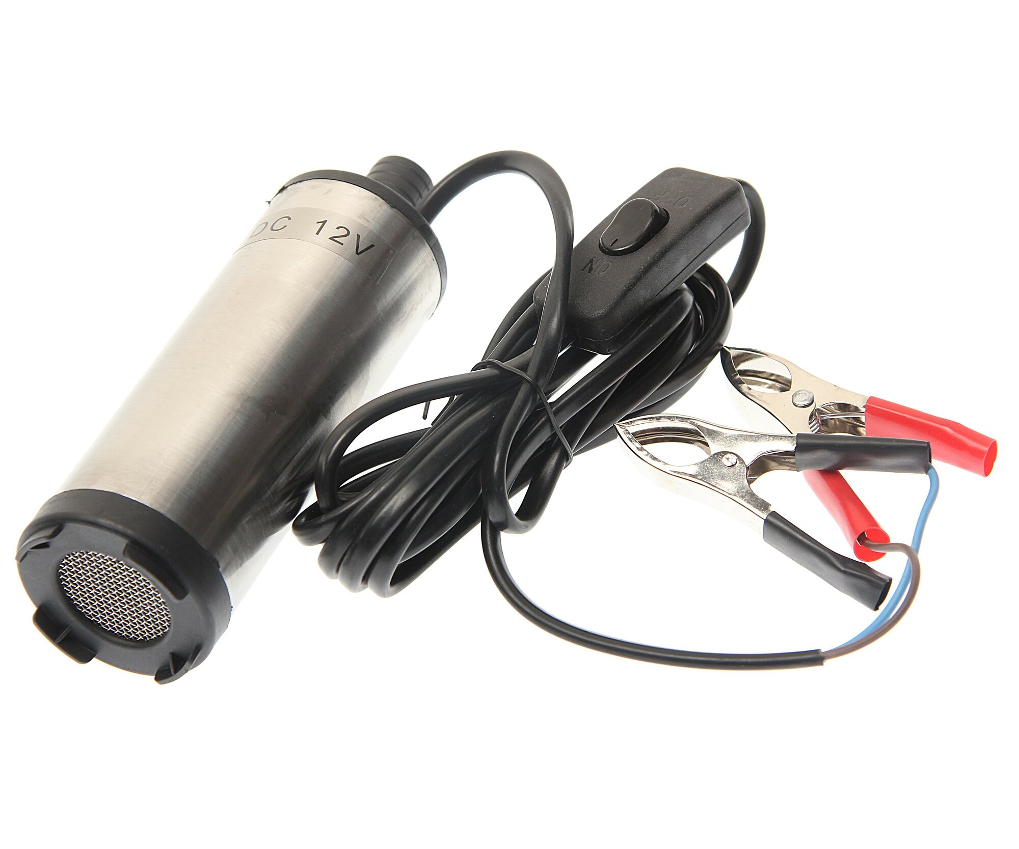 ER-87202 Насос для перекачки топлива ER-87202 (12V, 60W, 6.4A, 30л/мин, Ø51мм, Ø выходного отв. 19мм) эврика