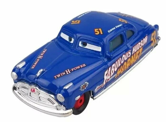 Машинка Тачки Док Хадсон металлическая модель Fabulous Hudson Hornet, синяя, 8 см