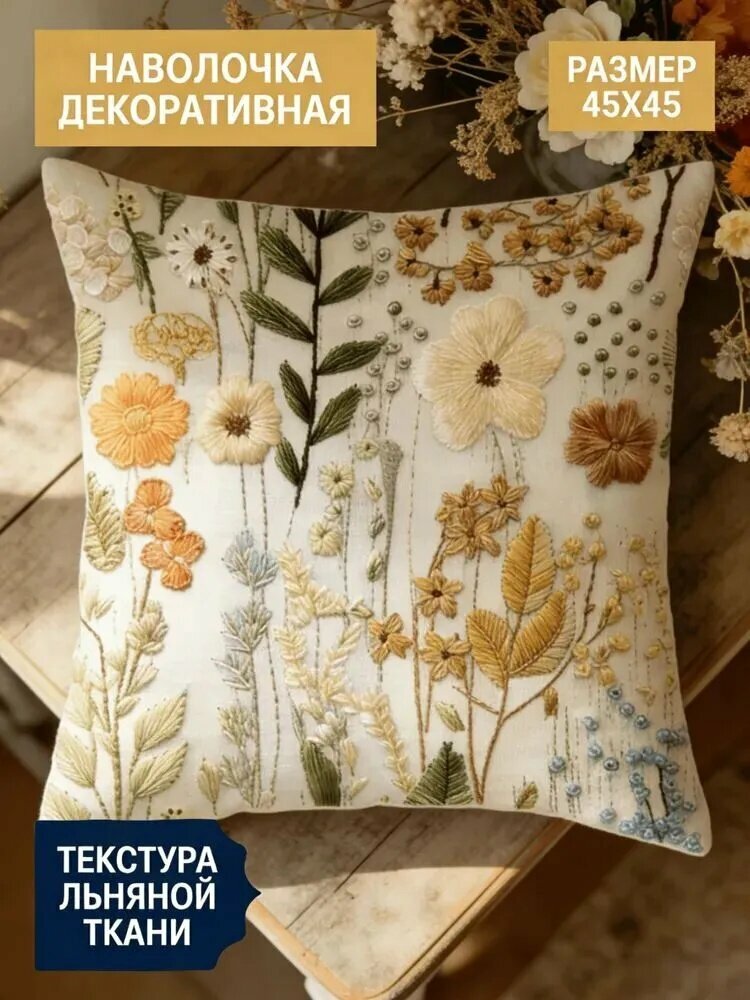 Наволочка декоративная 45x45 см, 1 шт.