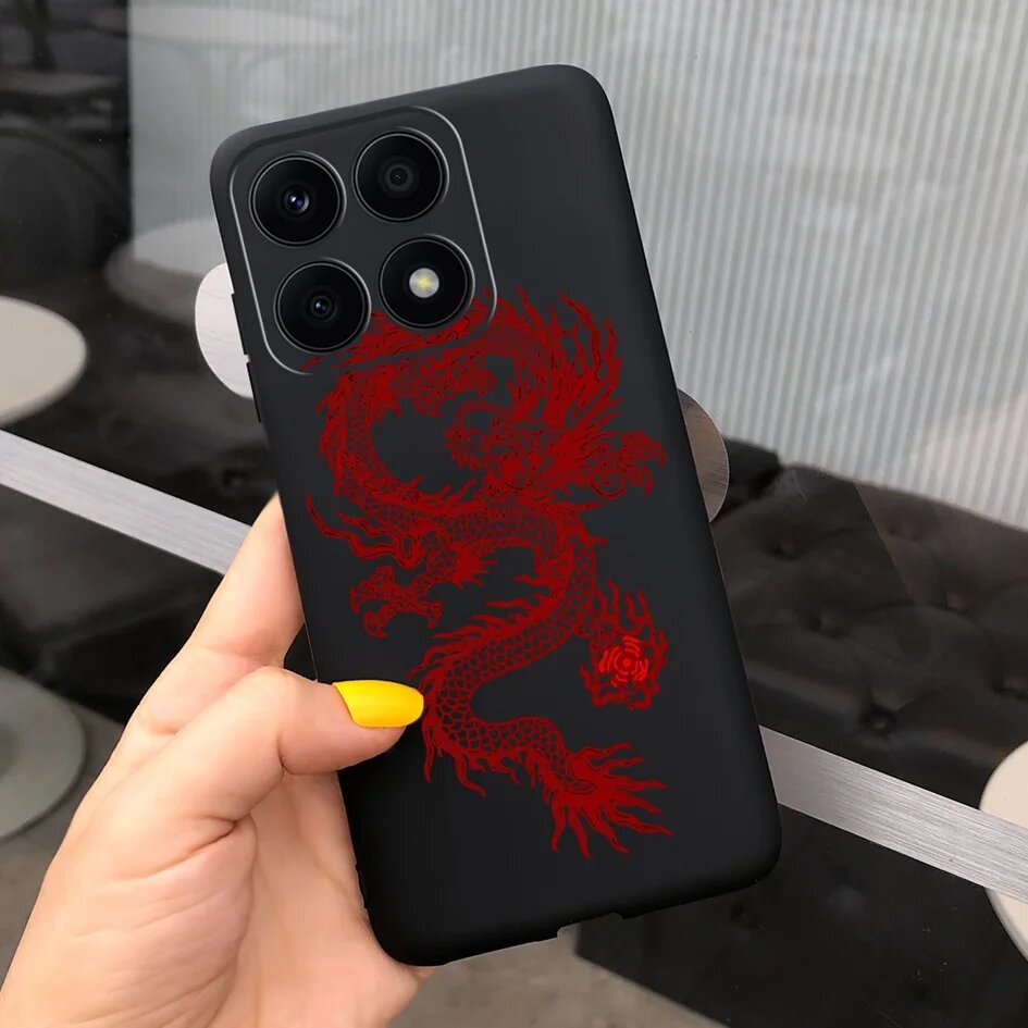 Для Honor X8a 4G Φ 2023 милый мультяшный панда Кот окрашенный чехол мягкий силиконовый телефонный фонарь для HonorX8A X 8A Φ Funda