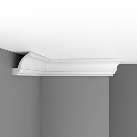 Плинтус Потолочный Гладкий Decomaster DT-85606 В115хШ142хД2400 мм / Декомастер.