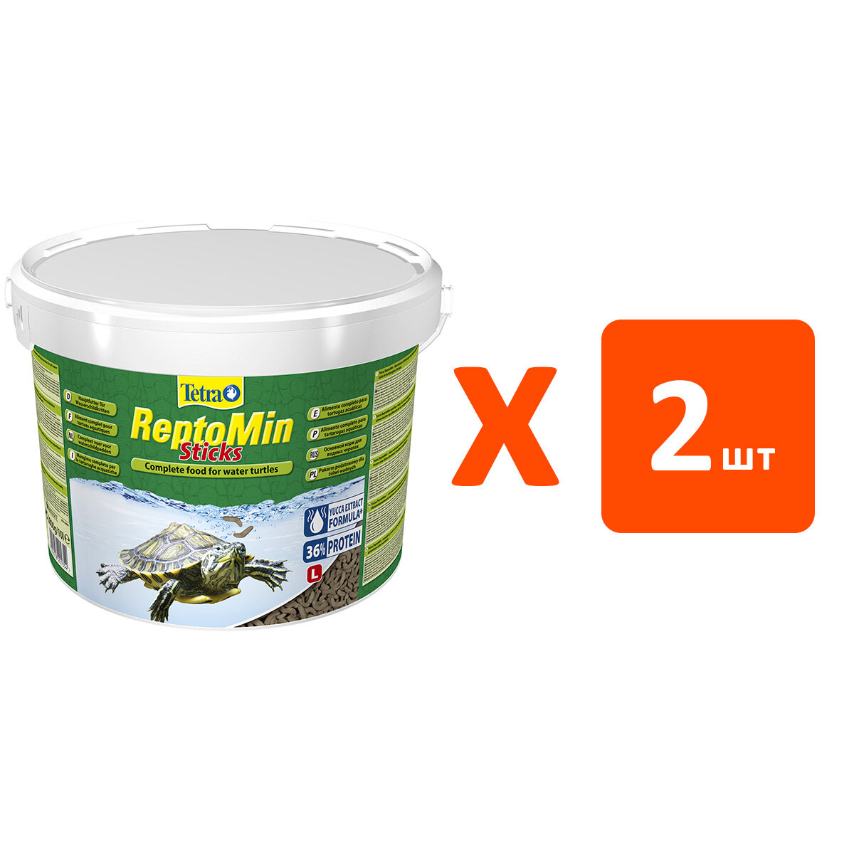 TETRA REPTOMIN STICKS корм палочки для водных черепах (10 л х 2 шт)
