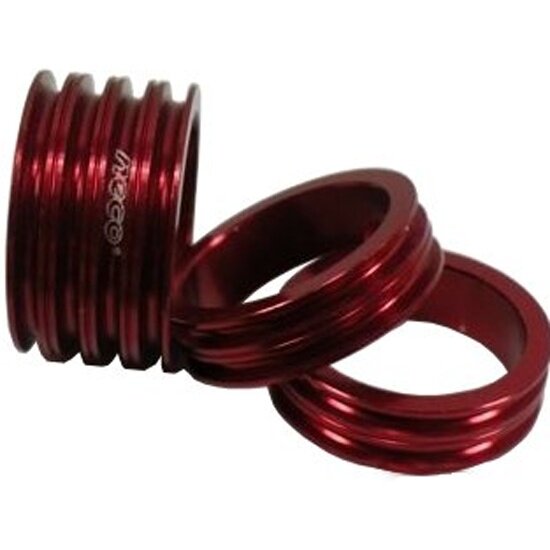 Кольцо проставочное Neco 1-1/8"х15мм красное, алюминий