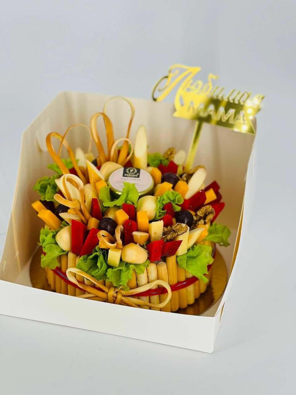 Сырный бенто торт для мамы. Подарок на Рамадан