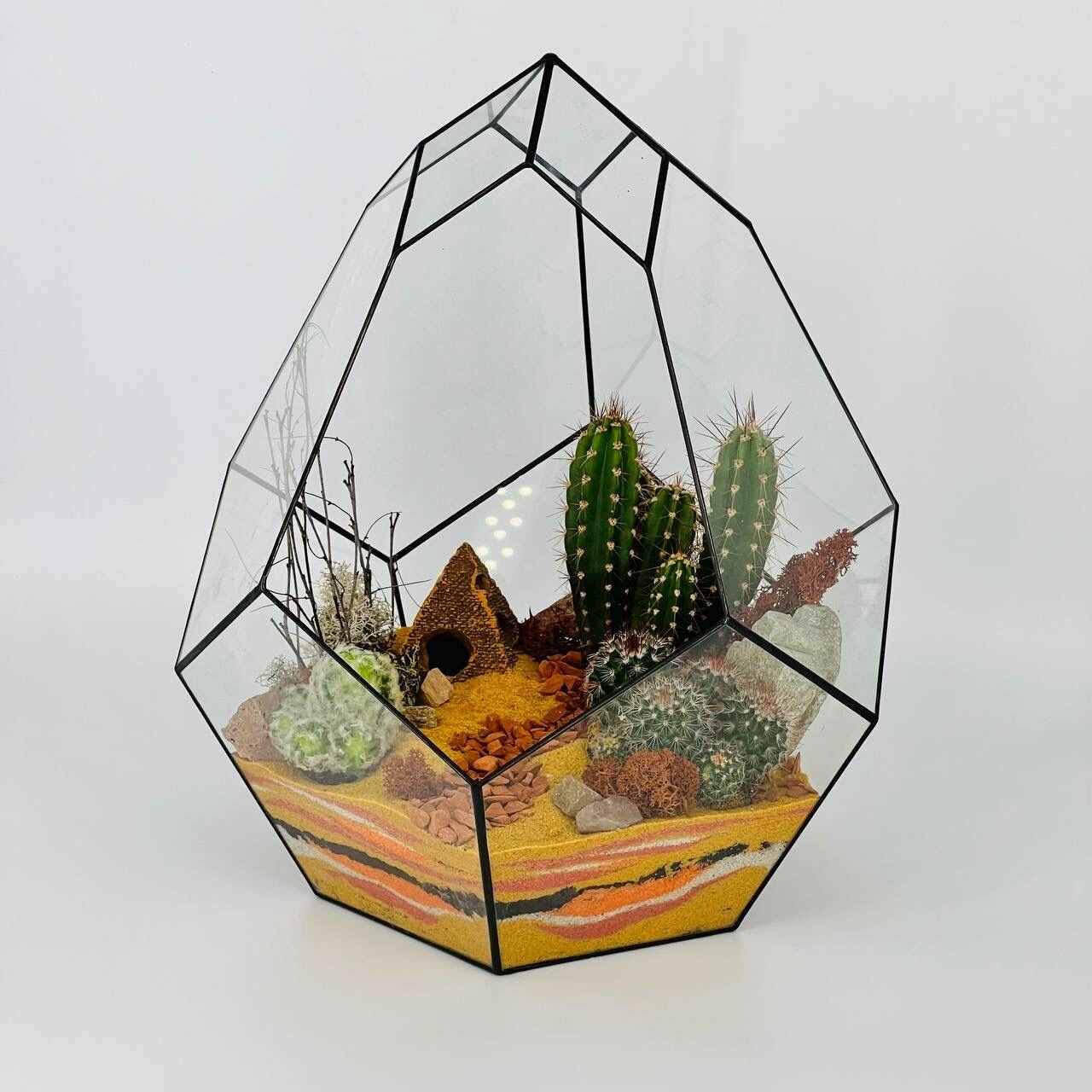 Флорариум бутон с кактусами "Пустыня"