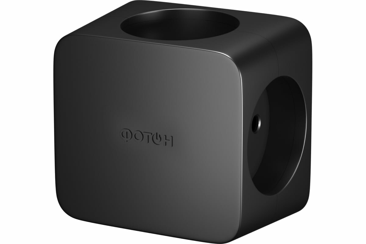 Фотон электрический разветвитель четверник куб AM 16-4 16А черный 25410 220В