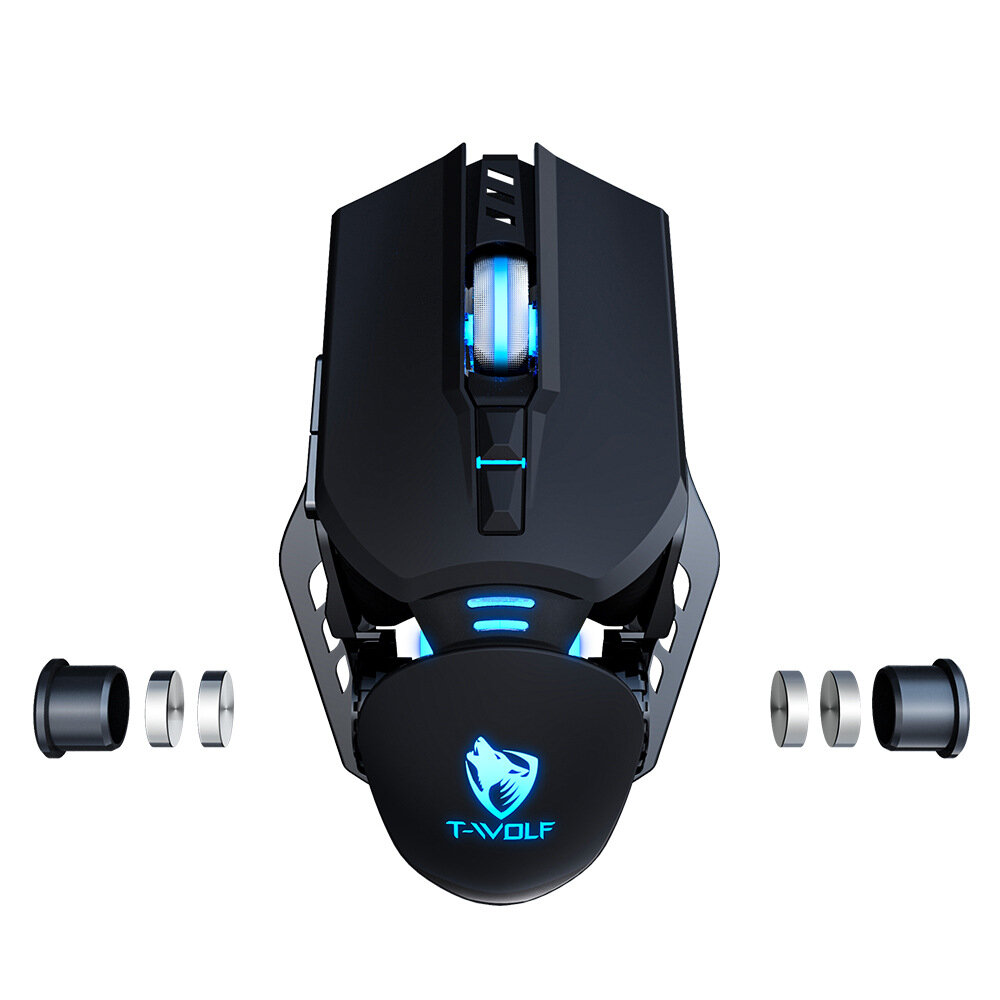 Игровая мышь T-WOLF "Thunder Wolf G530", USB, проводная, светящаяся, черная