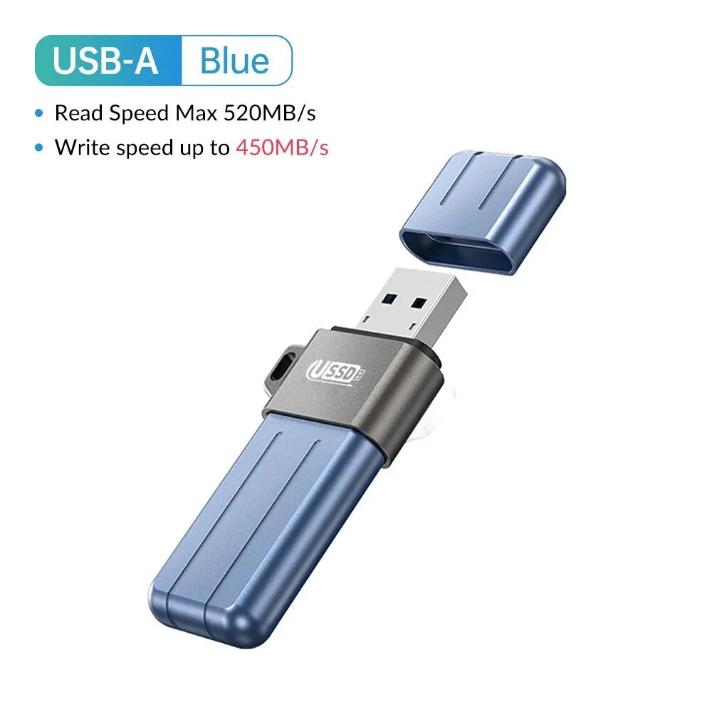 ORICO USSD флешка USB 3.2 1 ТБ 512 ГБ, USB A-Blue