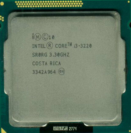Процессор Intel Core i3-3220 3.3 GHz, Socket 1155/3Mb/2x, 4x, Core/HD2500, SR0RG Costa Rica