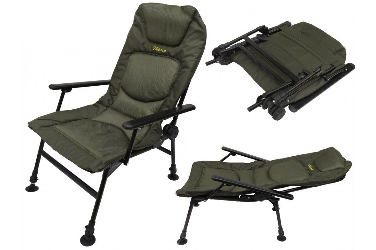 Кресло карповое с подставкой для ног