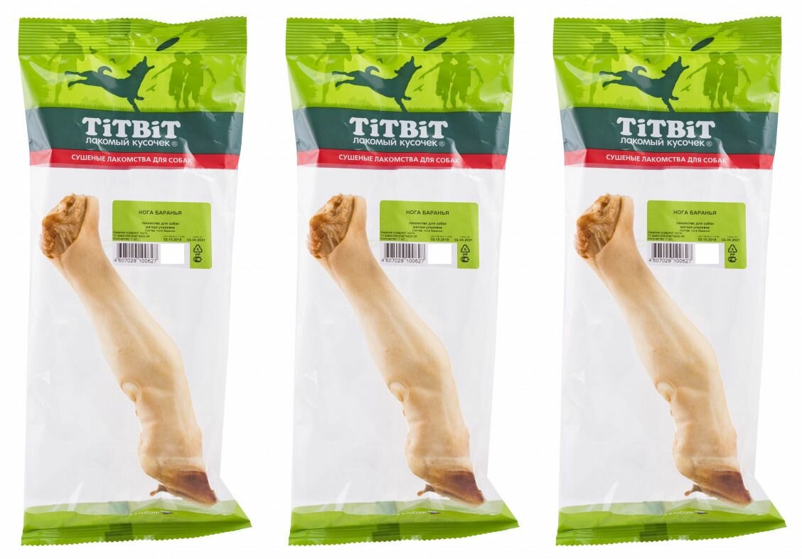 Titbit Лакомство для собак Нога баранья, 85 г, 3 уп