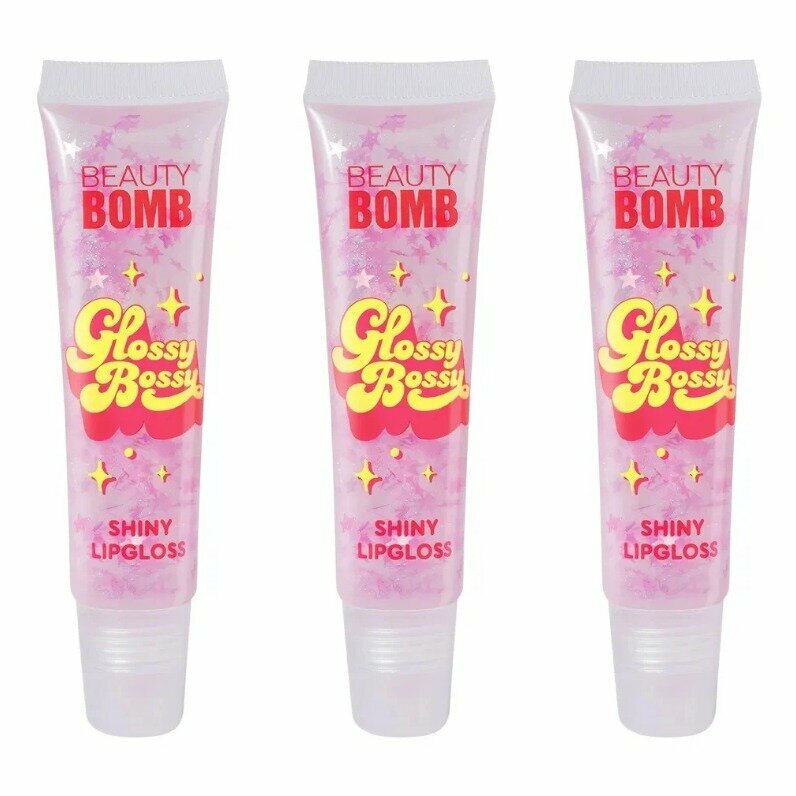Блеск для губ Beauty Bomb Lip Gloss Glossy Bossy тон 03, 12мл, 3 шт