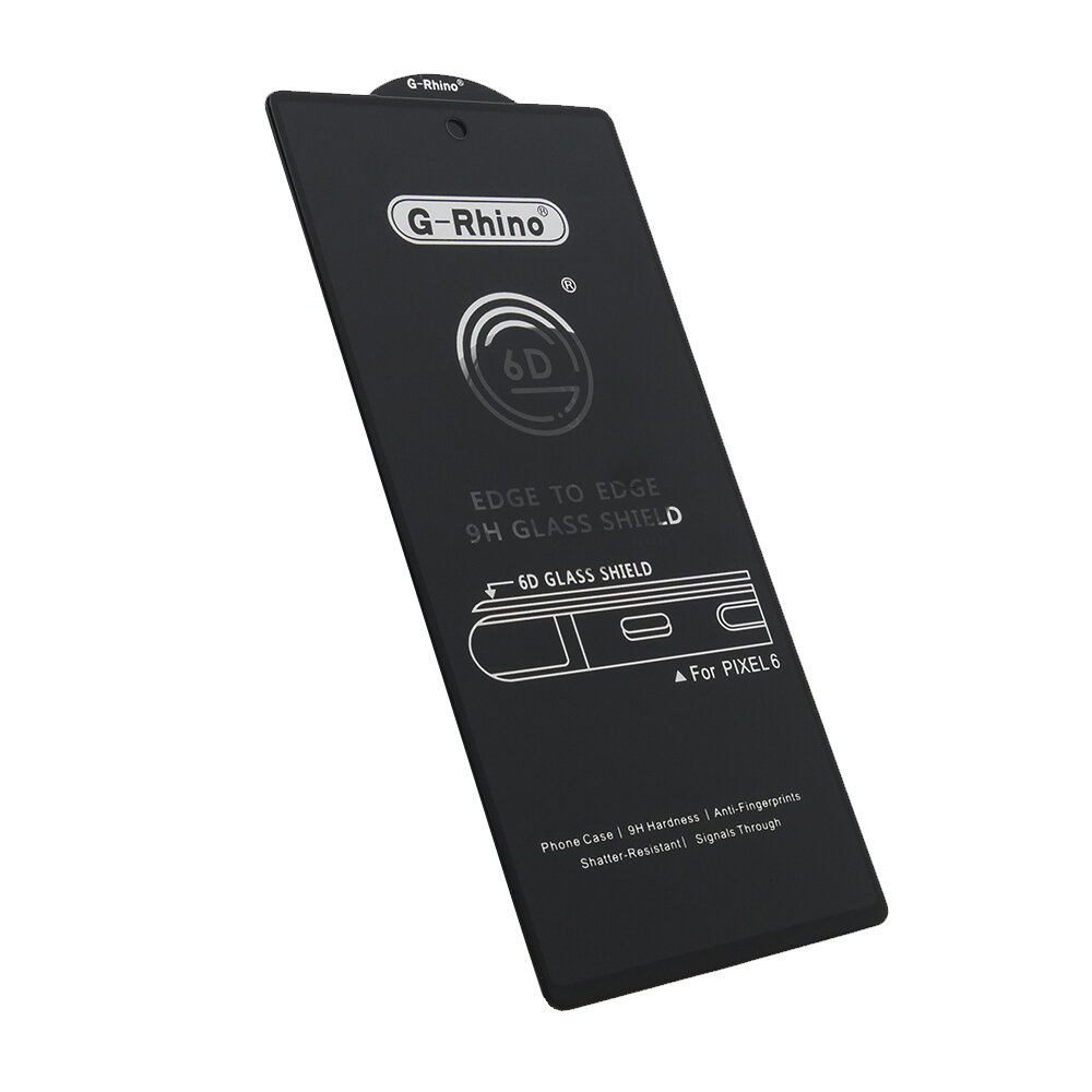 Защитное стекло 6D G-Rhino для Google Pixel 6, черный