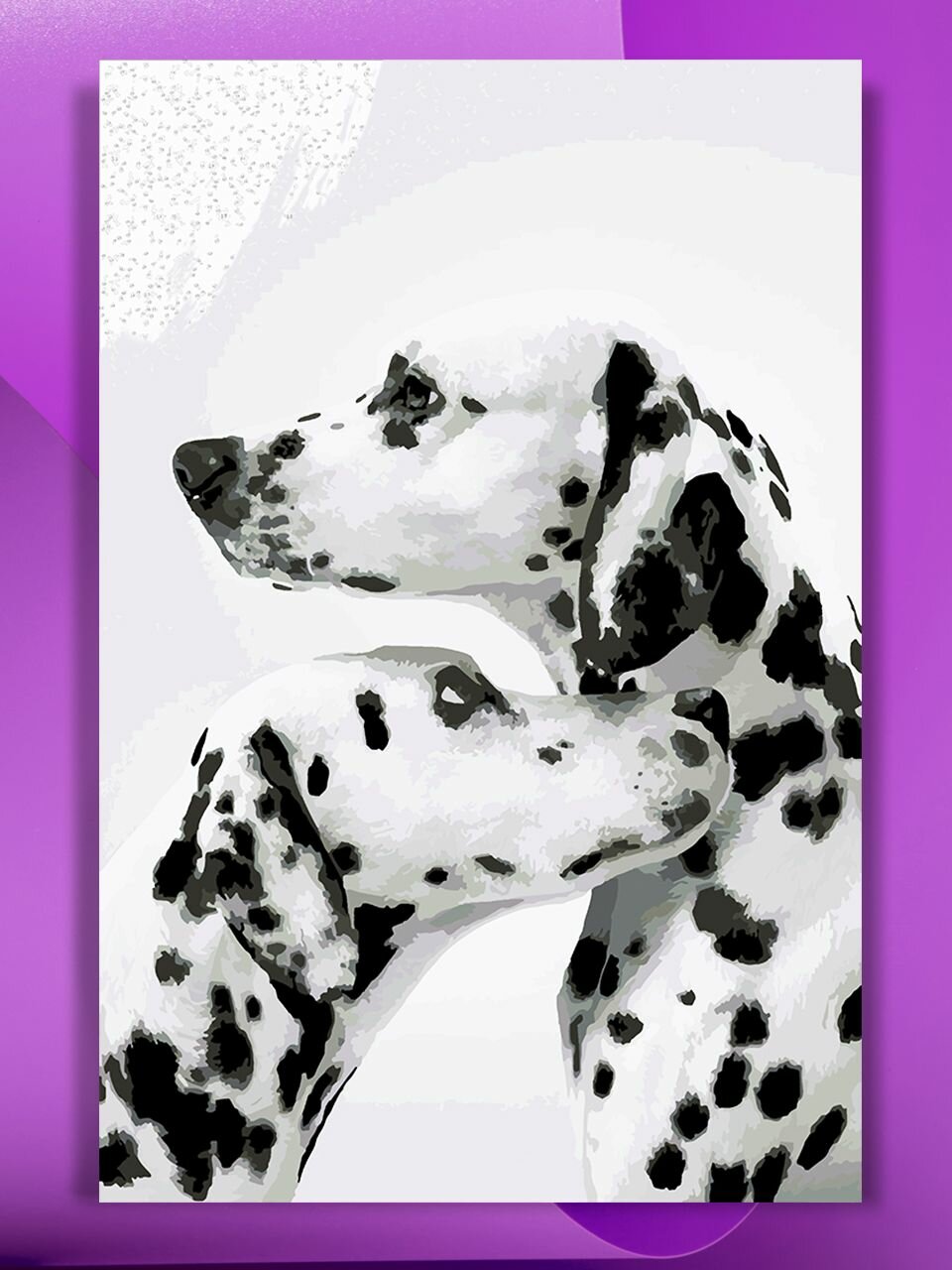 Картина по номерам на холсте Два далматина, 40 х 50 см