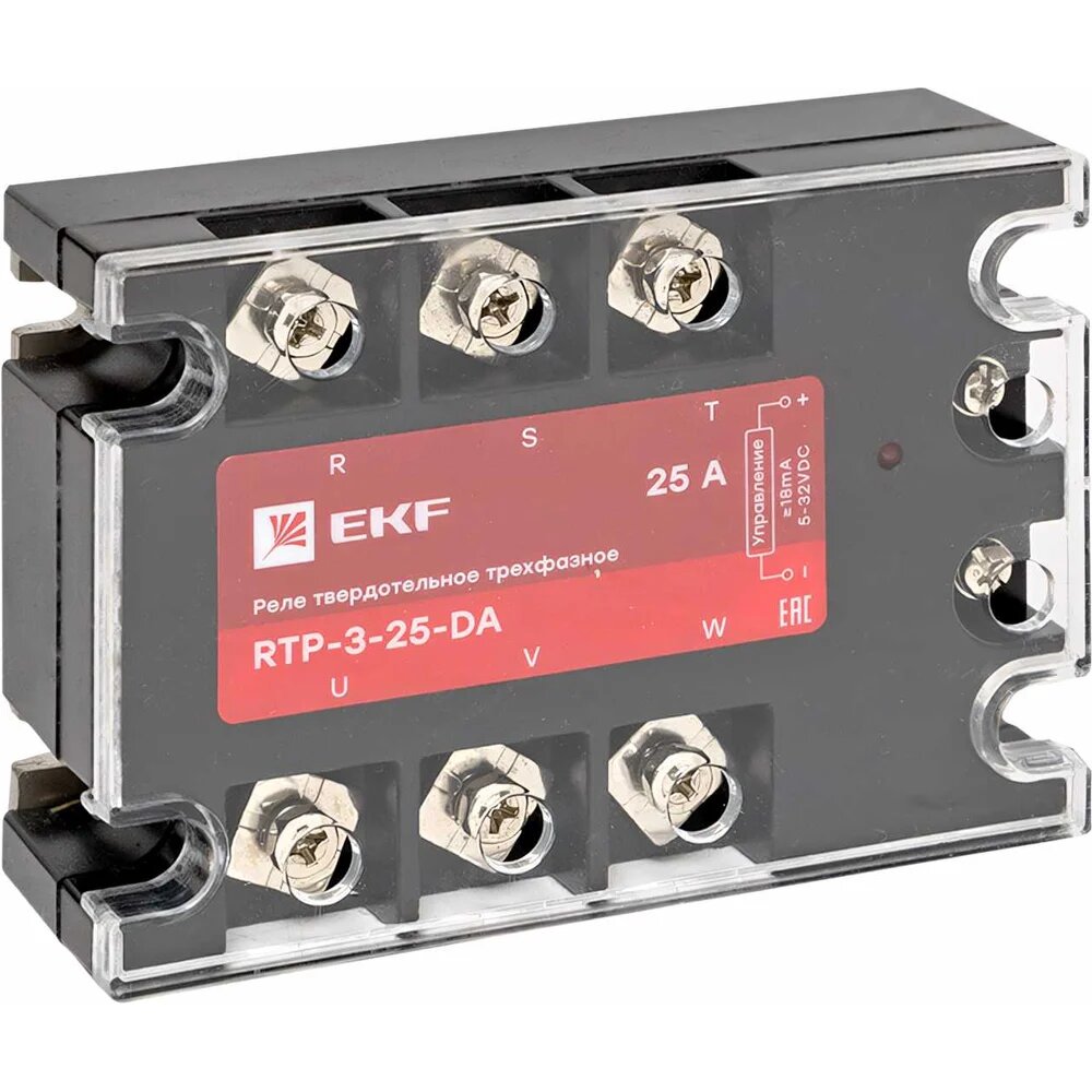 Твердотельное трехфазное реле EKF RTP-25-DA PROxima rtp-3-25-da, для твердотельных реле