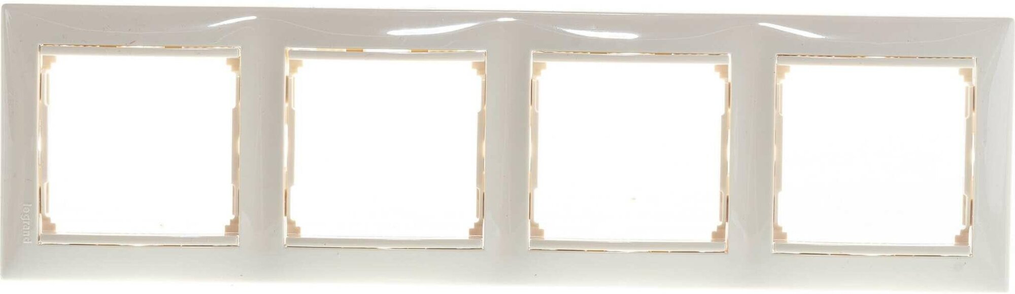 Рамка Legrand Valena 774354, 4 поста, слоновая кость, IP20, глянцевая