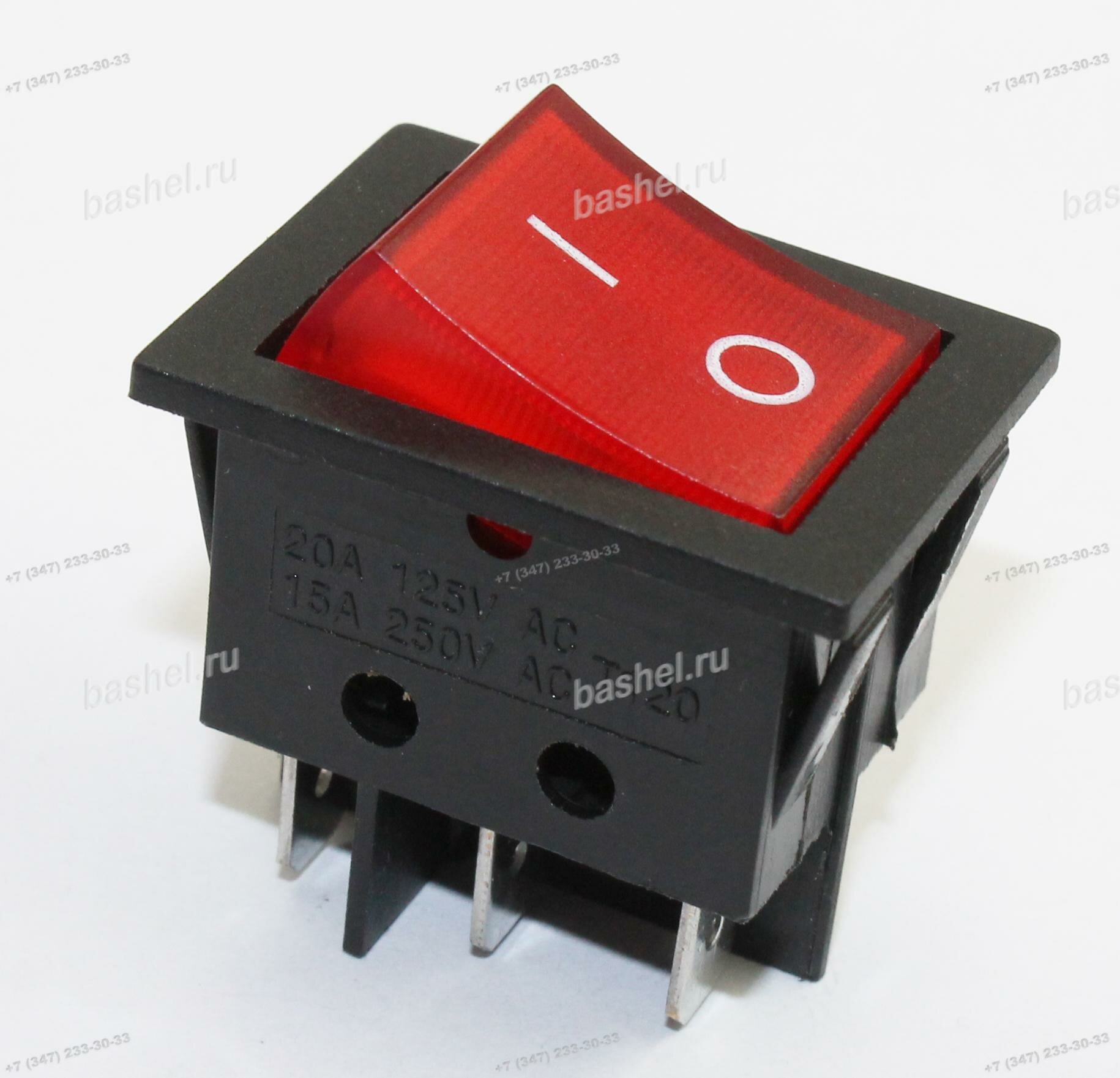 Переключатель IRS-202-3C 6PIN ON-ON, красный