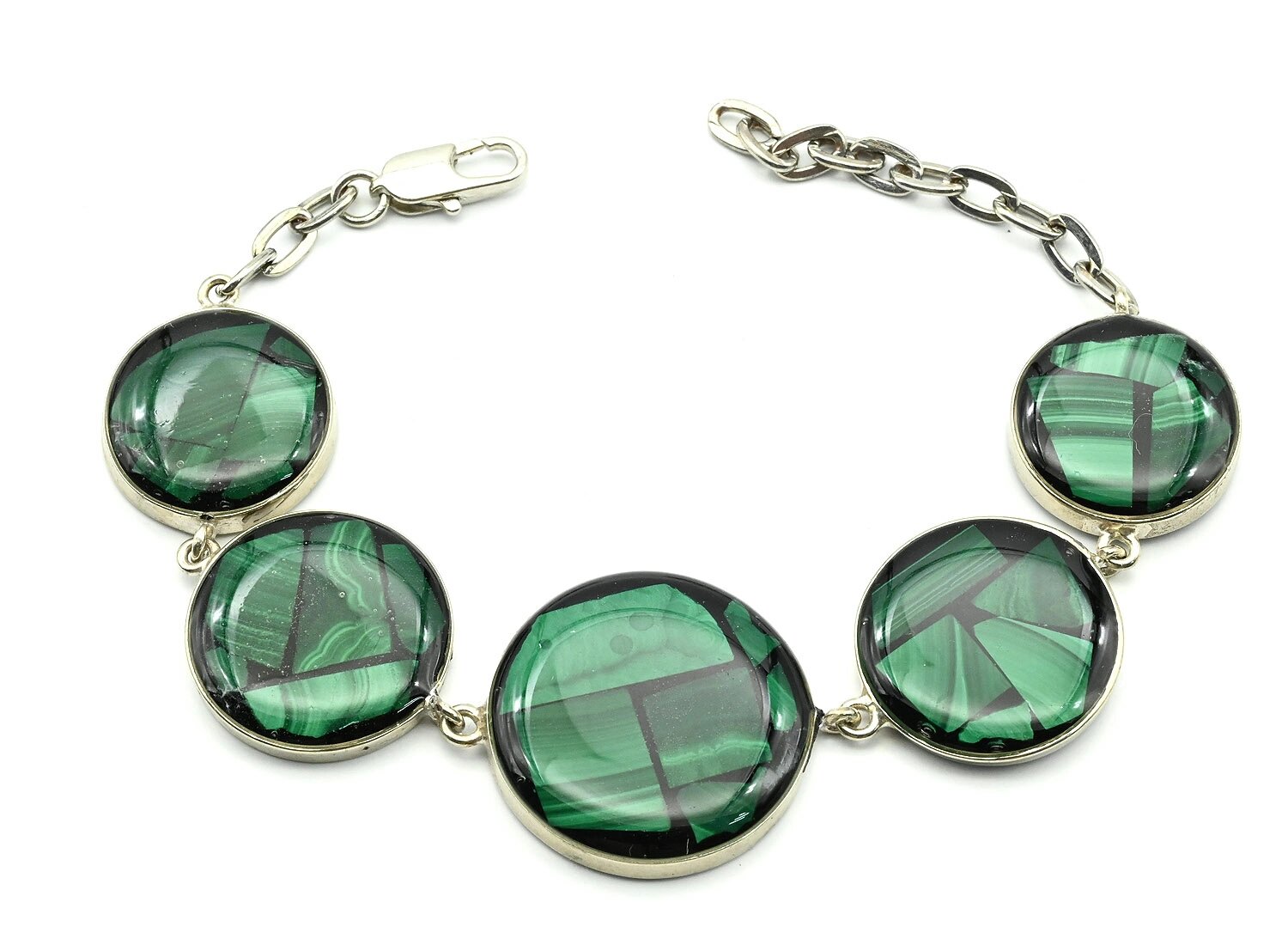 Браслет, малахит