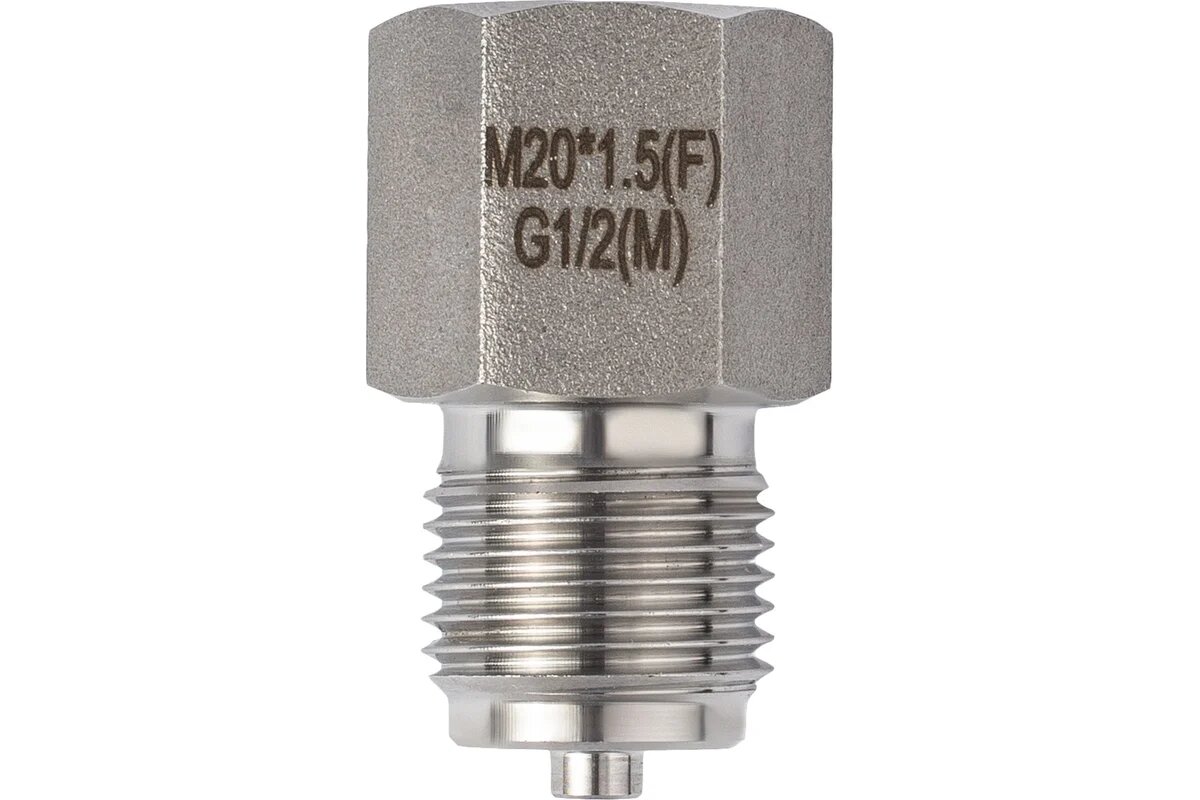 BD переходник М20x1.5F - G1/2M, нерж. сталь, резьба метрическая для трубопроводов
