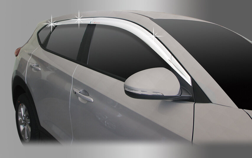 Дефлекторы хромированные Hyundai Tucson III 6 штук