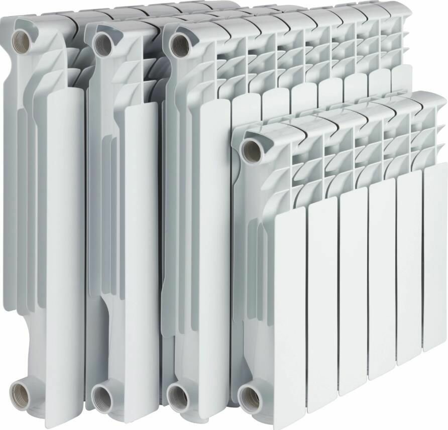 Секционный радиатор аквапром AL 500/80 A21 4 секции 00-00018429, белый