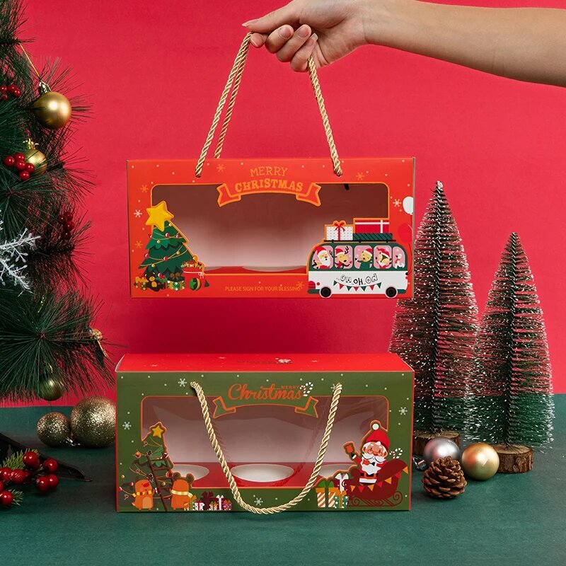 LBSISI Life-Christmas картонные коробки для кексов Mixed 2, 10pcs