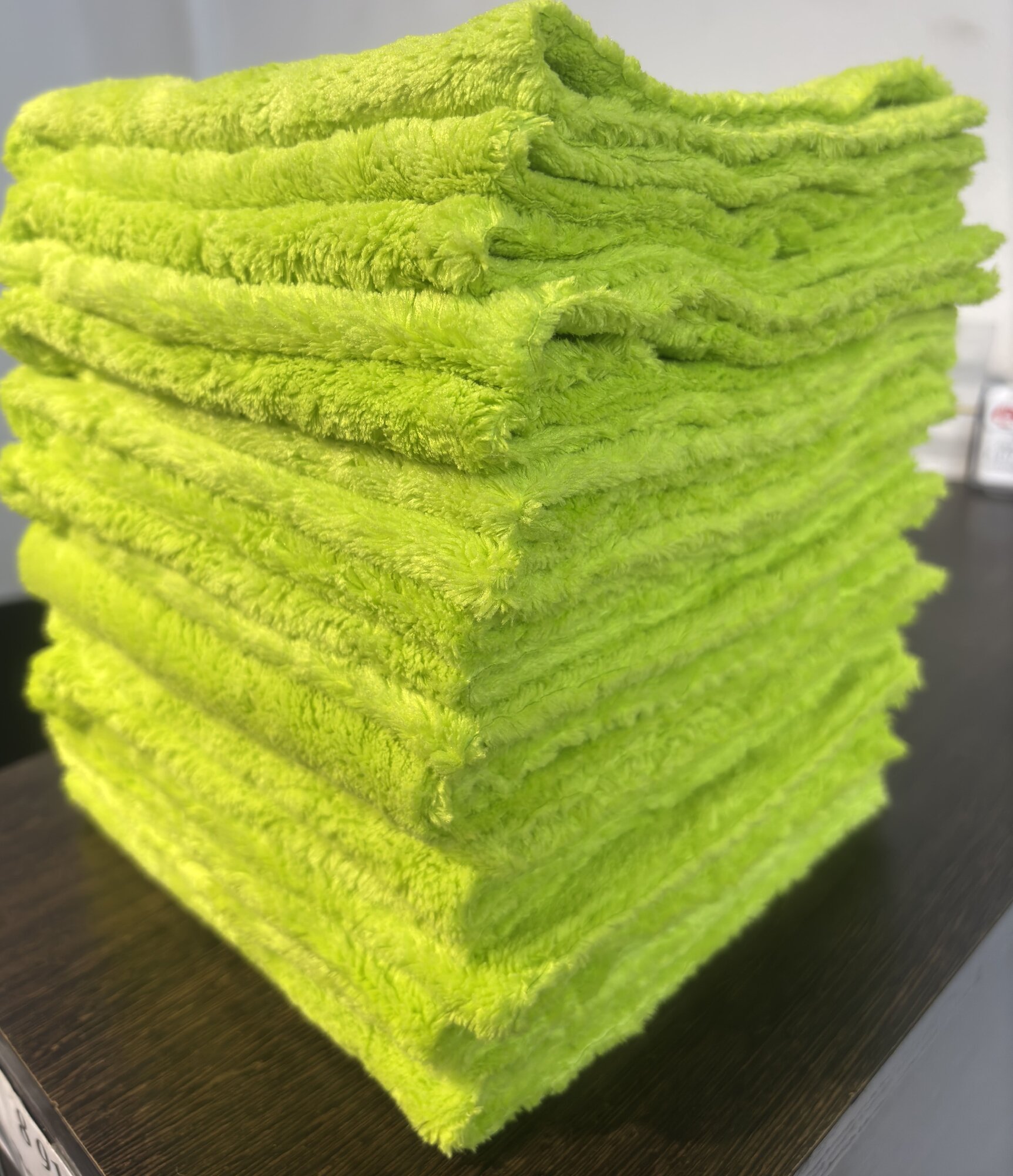 Микрофибра двухсторонняя универсальная.40х40см, зеленая 550г/м2 (Набор 10 шт)