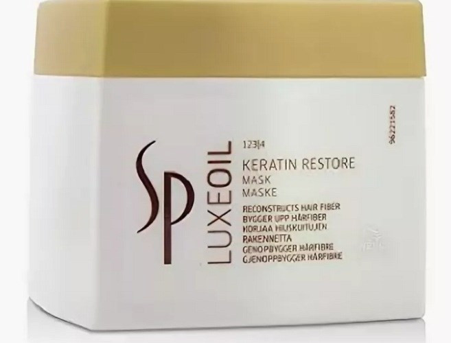 Маска для волос Wella SP Luxe Keratin Restore Mask, восстановление кератина, 400 мл