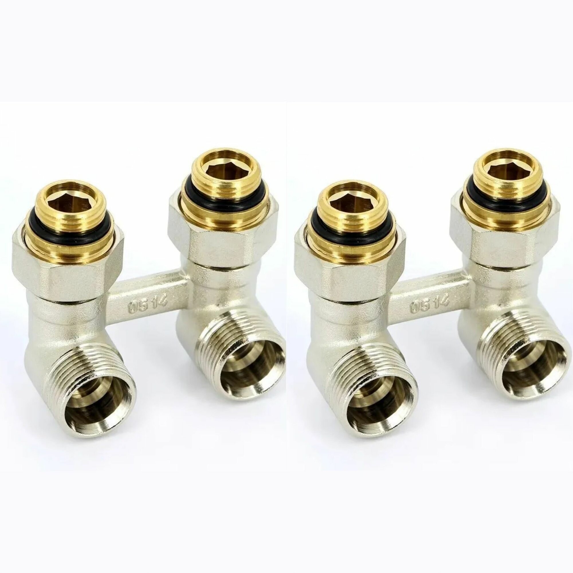 Мультифлекс, присоед. узел для ниж. угл. подключения, Н-образн. Компл. адаптер 3/4" арт. ME221AC - 2 шт