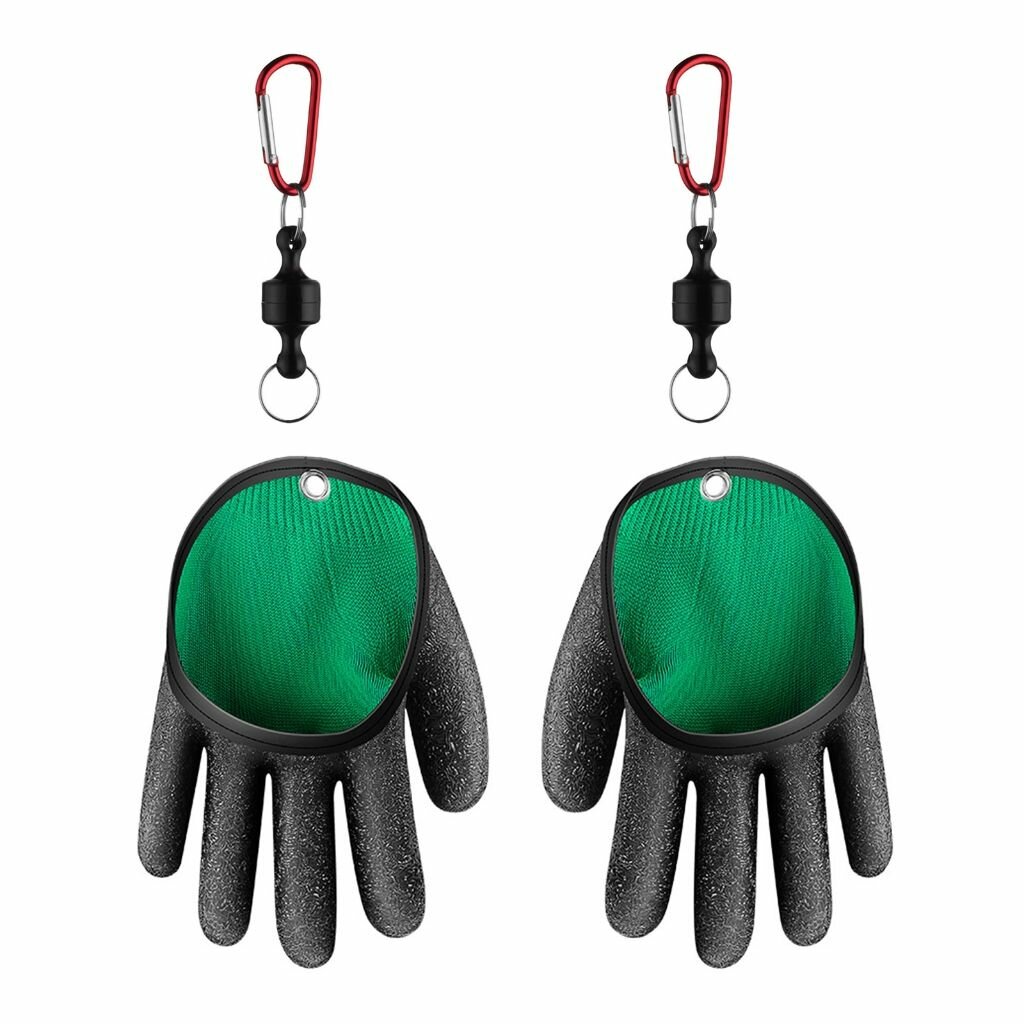 Инструменты для лова рыбы, Перчатки для рыбалки с защитой от колючек и водонепроницаемые, с магнитной застежкой, 1 пара