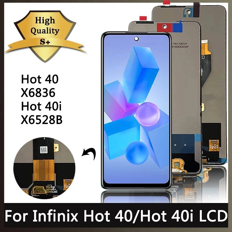 ЖК-дисплей с сенсорной панелью и дигитайзером для Infinix Hot 40 X6836, дисплей с Hot 40i NO Frame