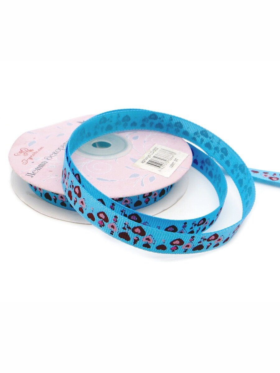 Лента декоративная Рукоделие принтованная, 25 м, цвет 01, полиэстер