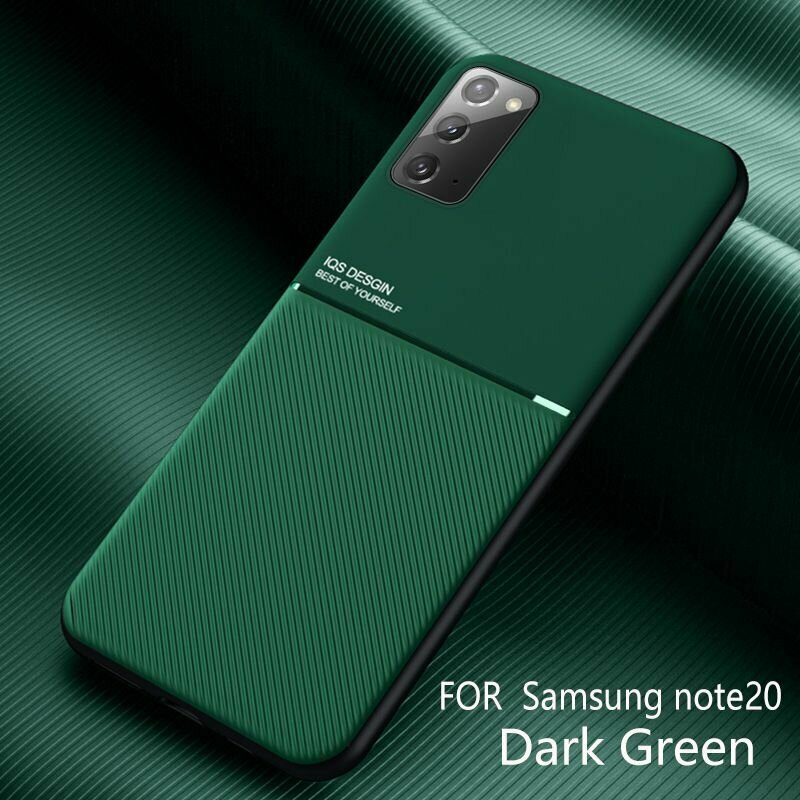 FASNYA Чехол из деловой кожи для Samsung Galaxy Note 20 (Самсунг Галакси Ноут 20) с магнитным автомобильным держателем, тонкий защитный чехол для смартфона