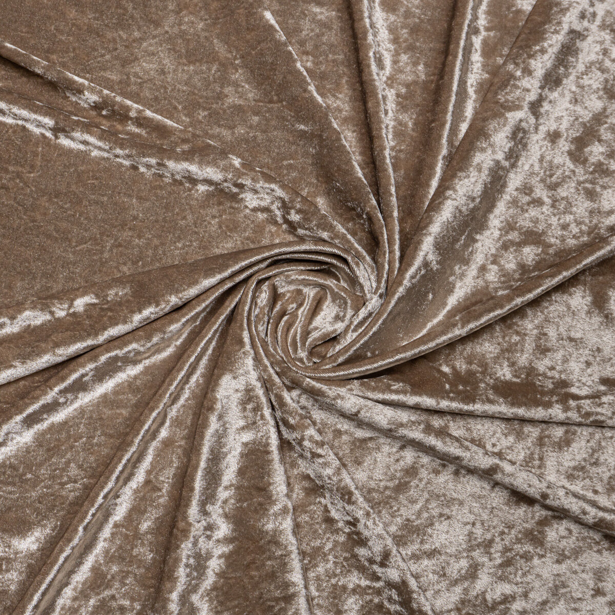 Бархат Ткани-100, для шитья, бежевый, ворсовая фактура, 100x140 см