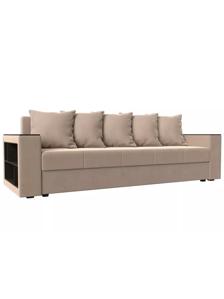 Диван прямой Дубай Лайт полки слева