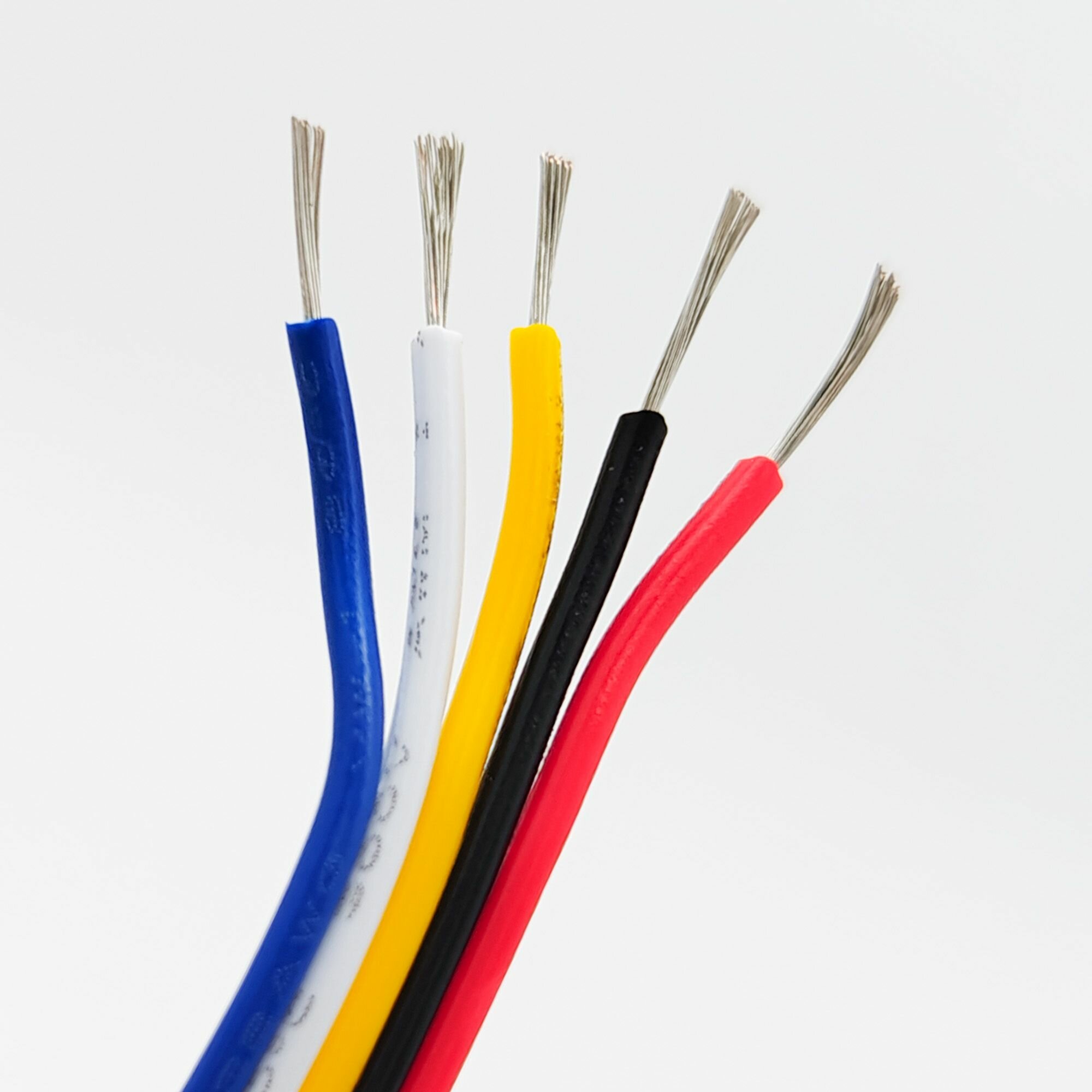 20 метров шлейф для светодиодной ленты, 5контактов, 22AWG, OD8*1.6мм, PVC Cu, цветной, метражом, UL1007