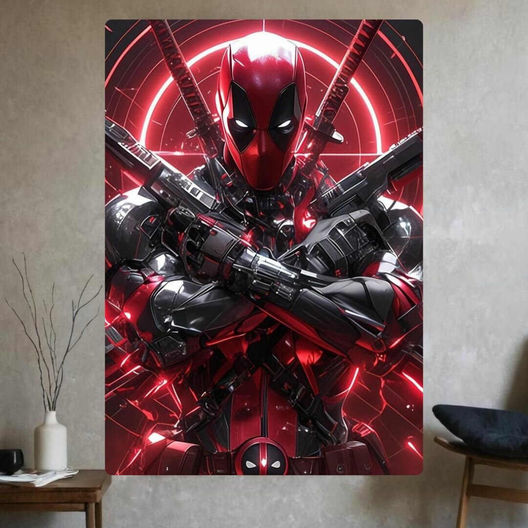 Картина на металле Дэдпул