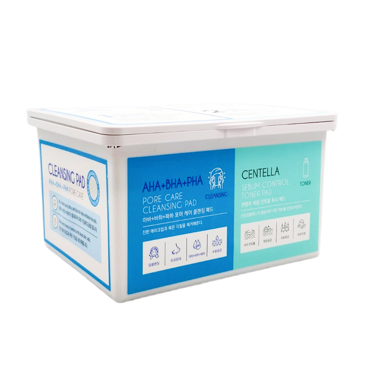 MeLoSo Набор пэдов для очищения и тонизирования кожи / 2 in 1 Dual Pad, 80 шт. x 2