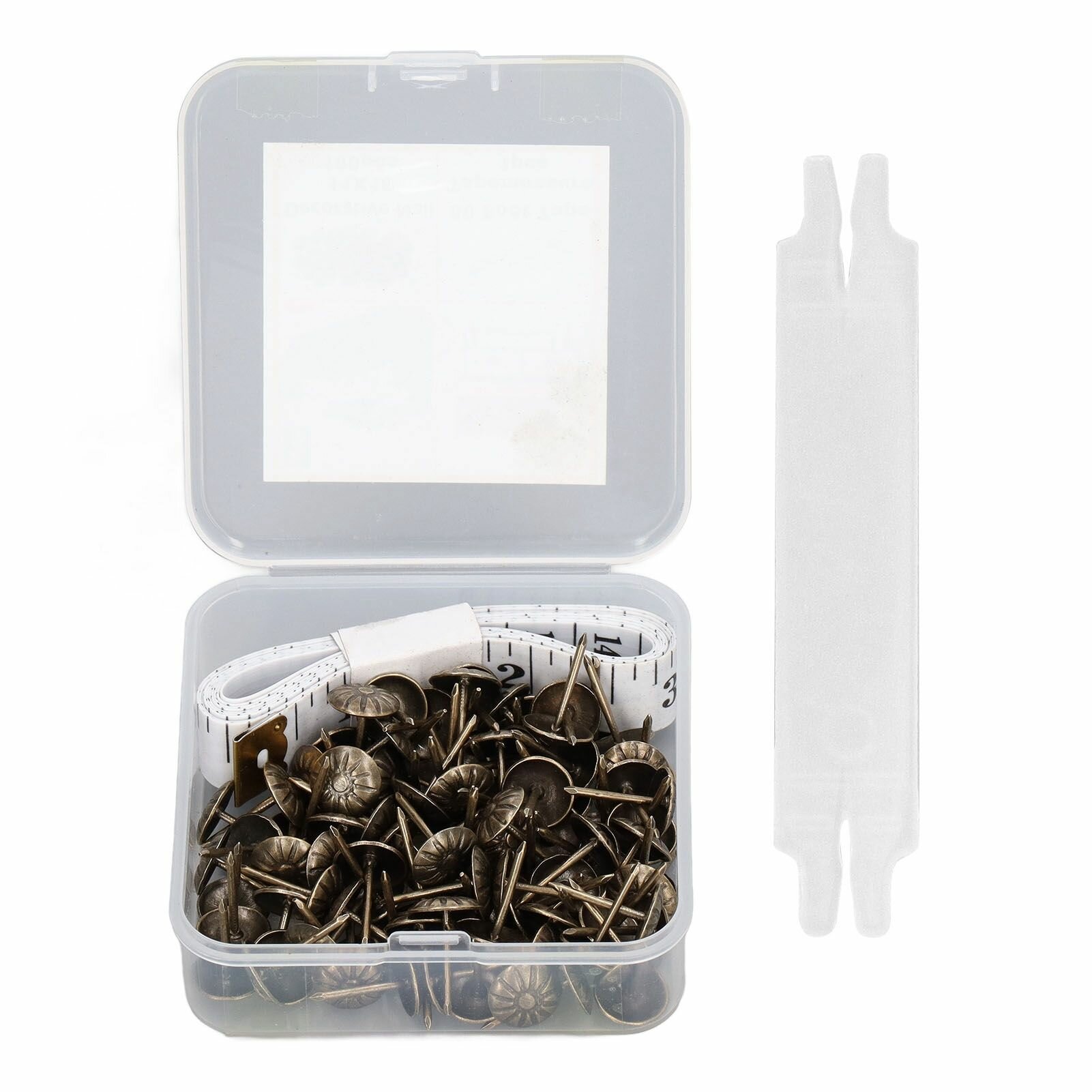 100 шт, мебельные гвозди из углеродистой стали, внутренние декоративные шпильки для ногтей с тканевой линейкой и подлокотником бронзового цвета